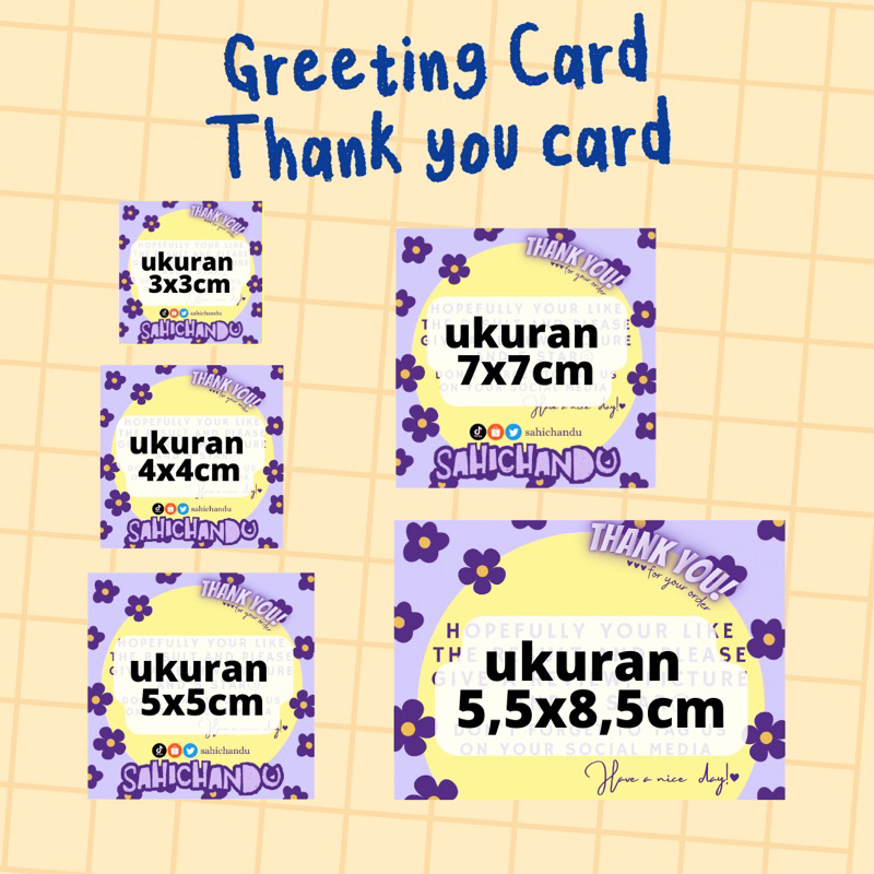 Jual [Pre-Order] Greeting Card/Thankyou Card untuk freebies kpop NCT ...