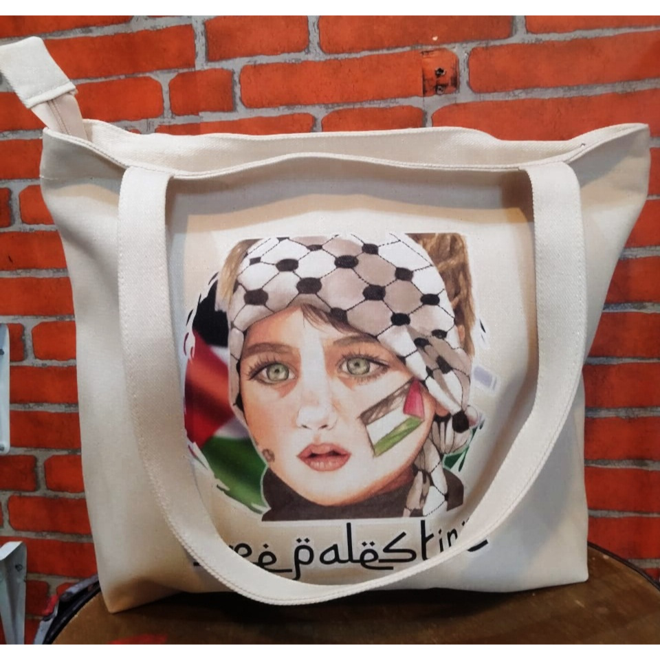 Jual Tas Tote Bag Resleting Palestina Tas Bahu Wanita Free Palestine | Shopee Indonesia