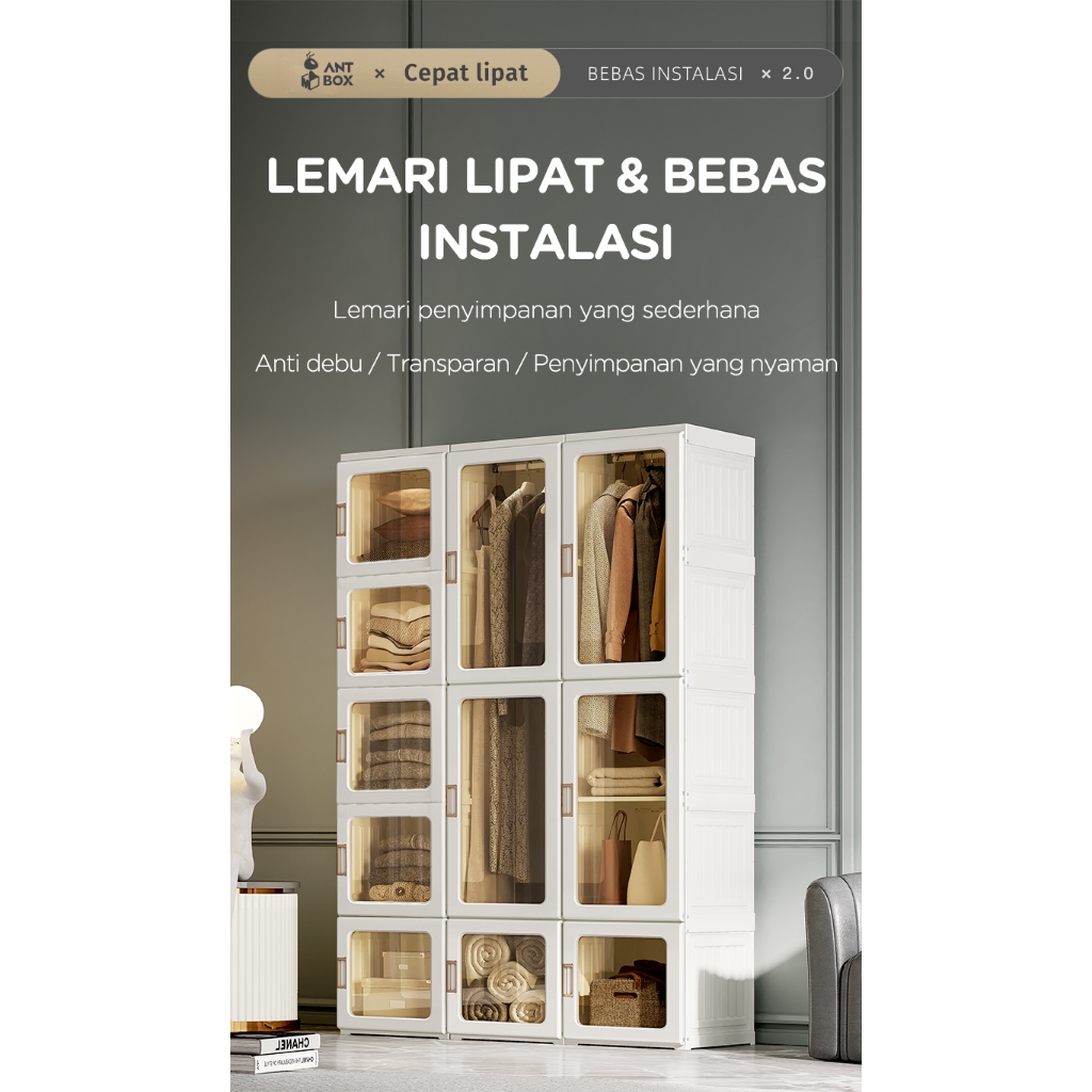 Jual ANTBOX Lemari Pakaian 6 Box - 14 Box 360L- 890L Ready Stock Bebas ...