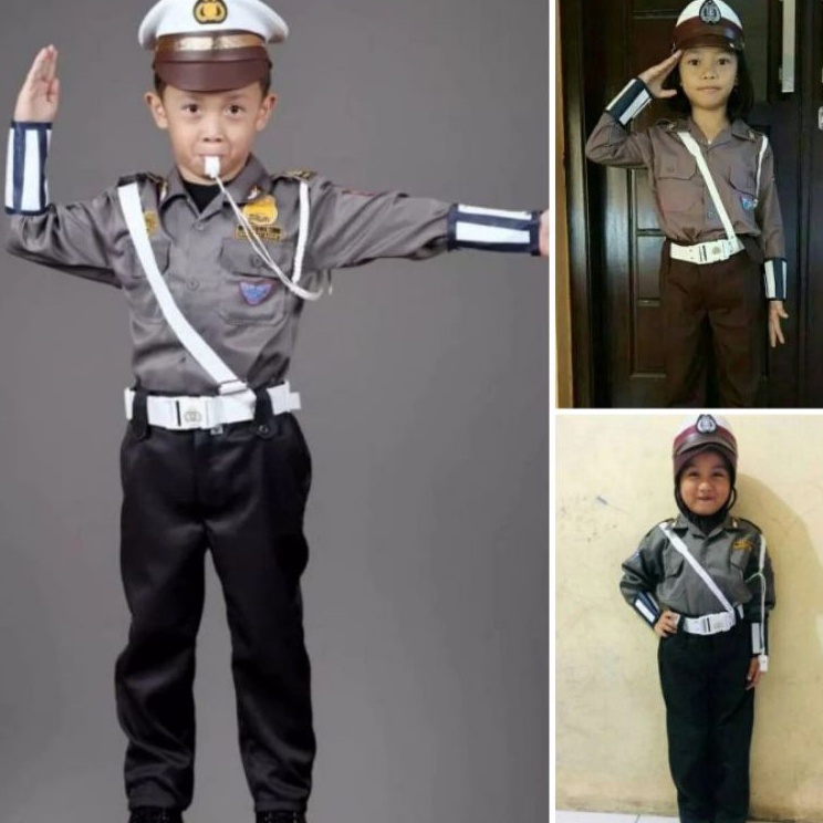 Jual PROMO!!! Baju polisi anak kostum profesi anak polisi seragam ...