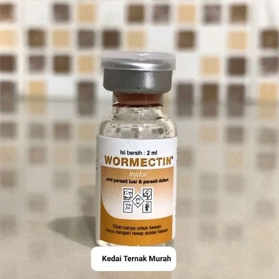 Jual Wormectin 2 ml inj Obat Hewan Membasmi Parasit Kutu Cacing Jamur ...
