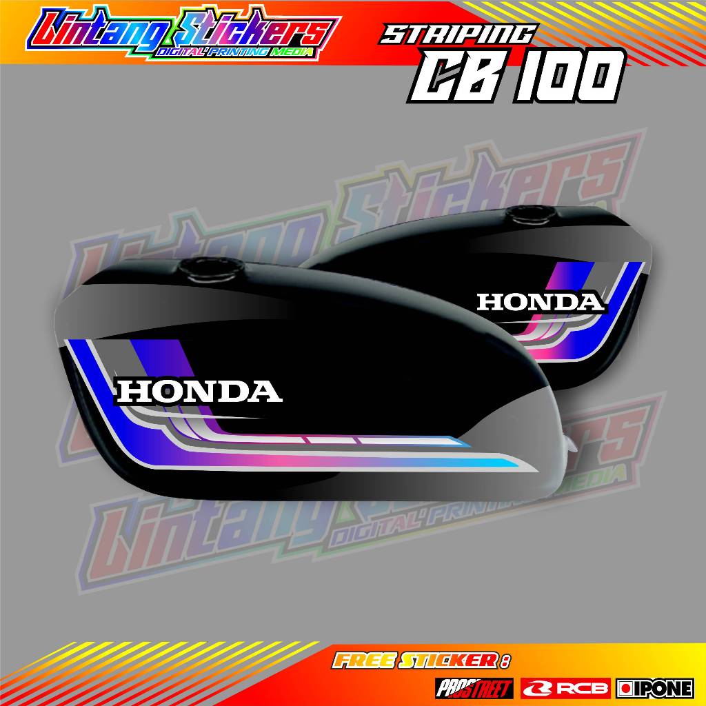 Jual STRIPING VARIASI MOTOR CB 100 HONDA GANK / STICKER LIST MOTOR ...