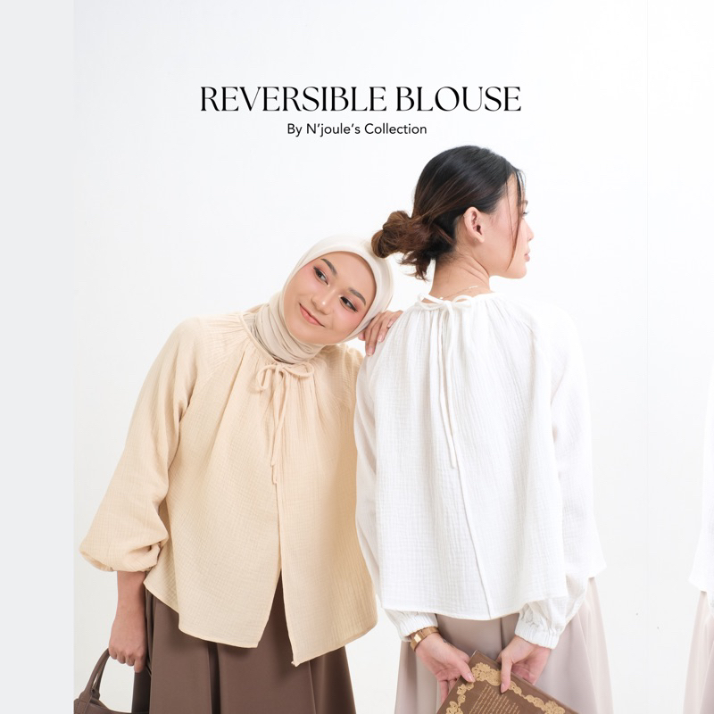 Jual Reversible Blouse By Njoules Collection | Korean Blouse | Blouse ...