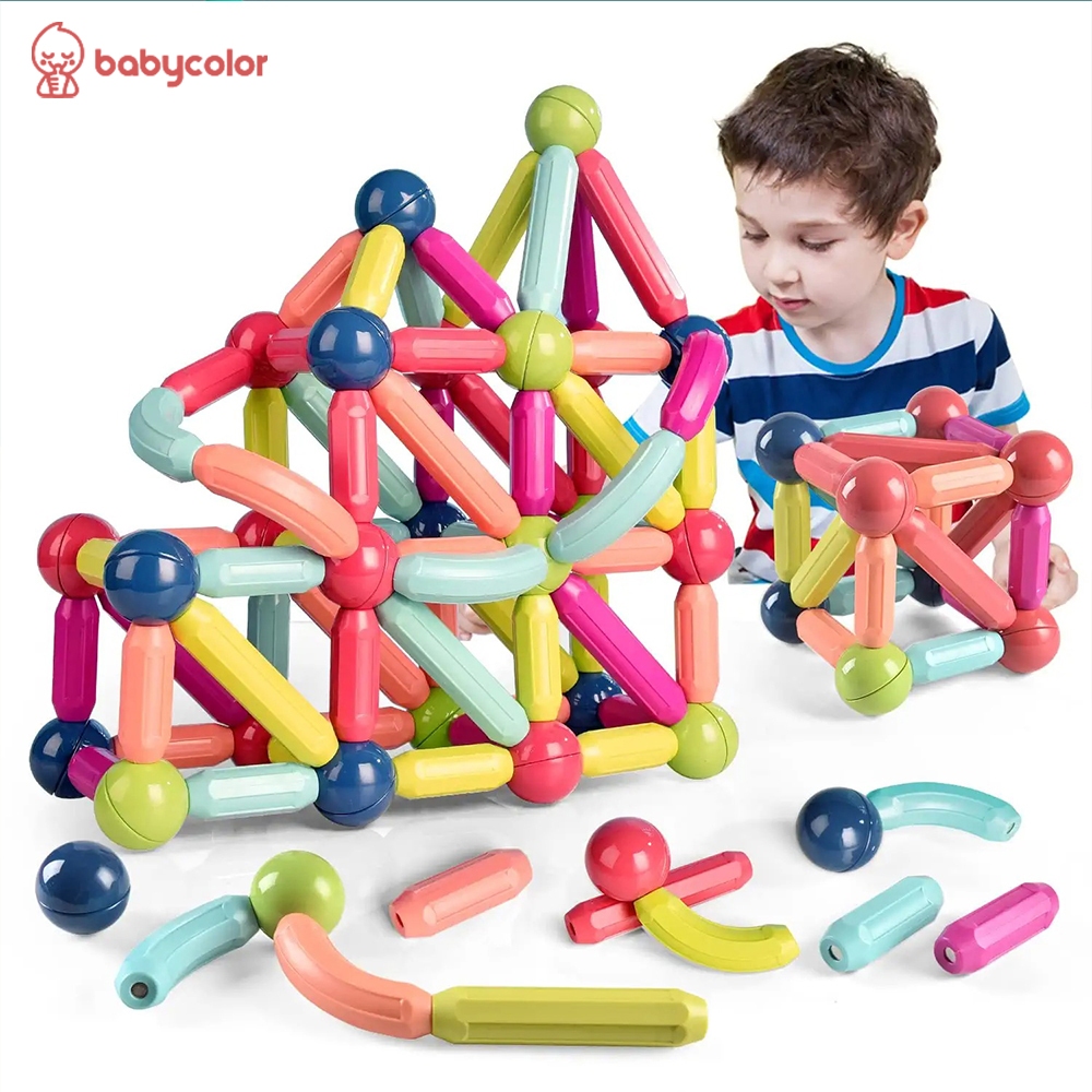 Jual BABYCOLOR Mainan Magnetic Stick Merakit Mainan Edukasi Puzzle ...