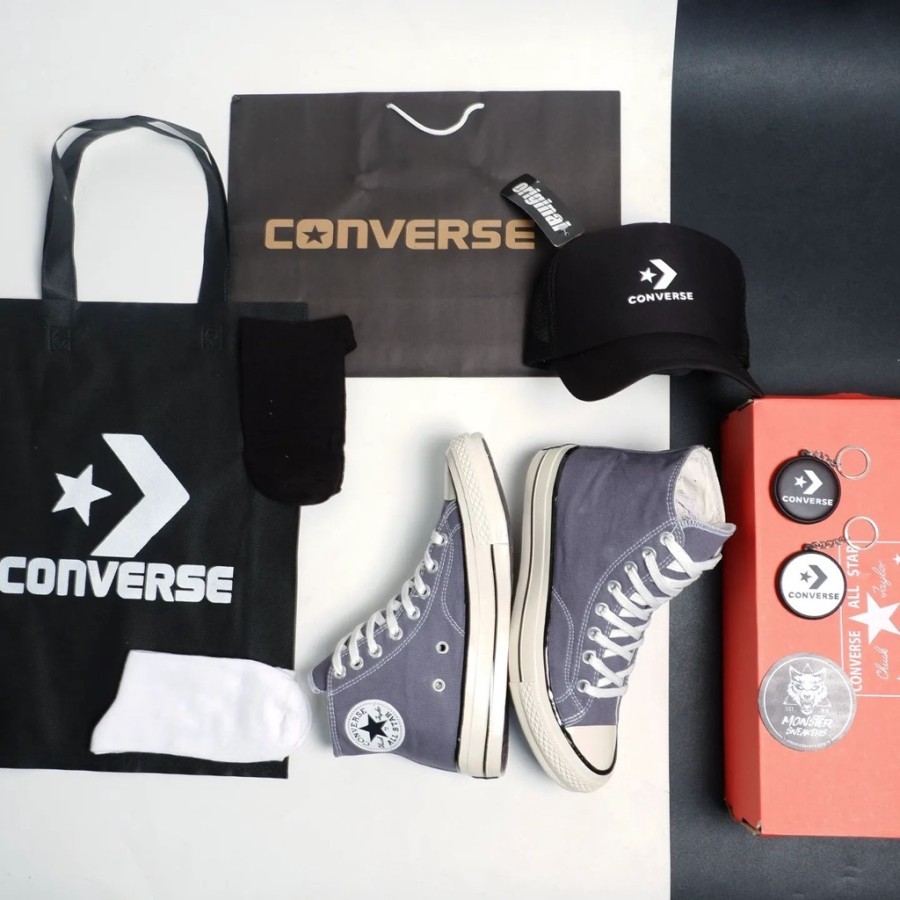 Jual [ BANYAK BONUS ] Cons Chuck Taylor All Star 70s High Grey | Shopee ...