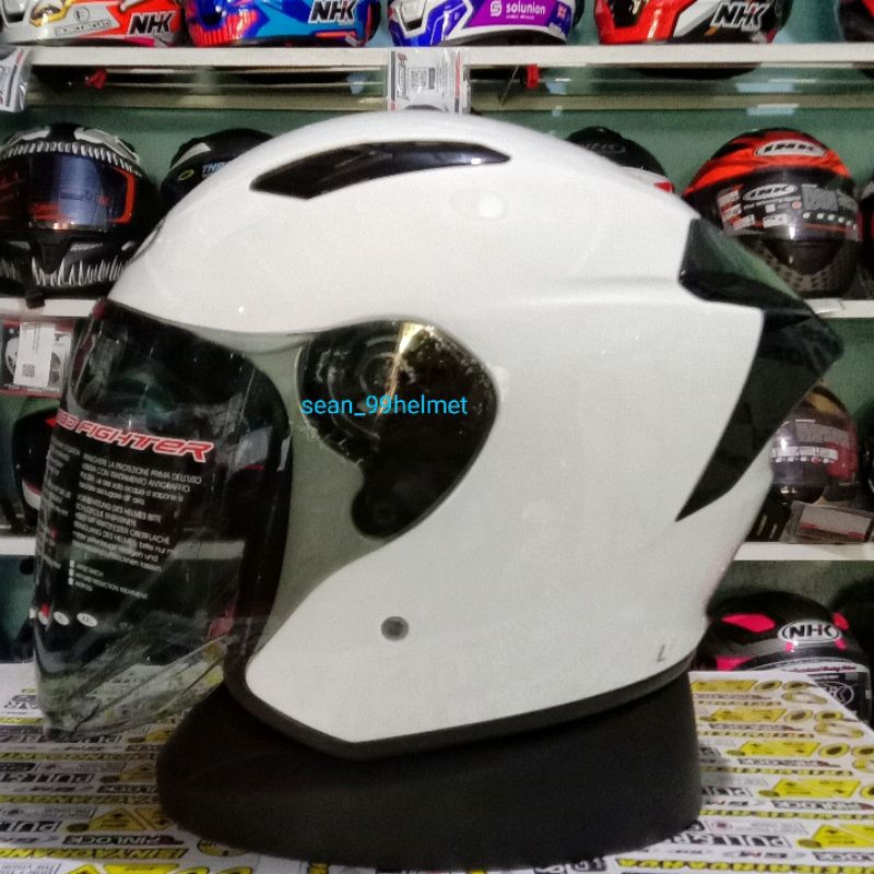 Jual HELM NHK R1 ELITE SOLID VISOR LIGHT DARK SMOKE HALF FACE ORIGINAL ...