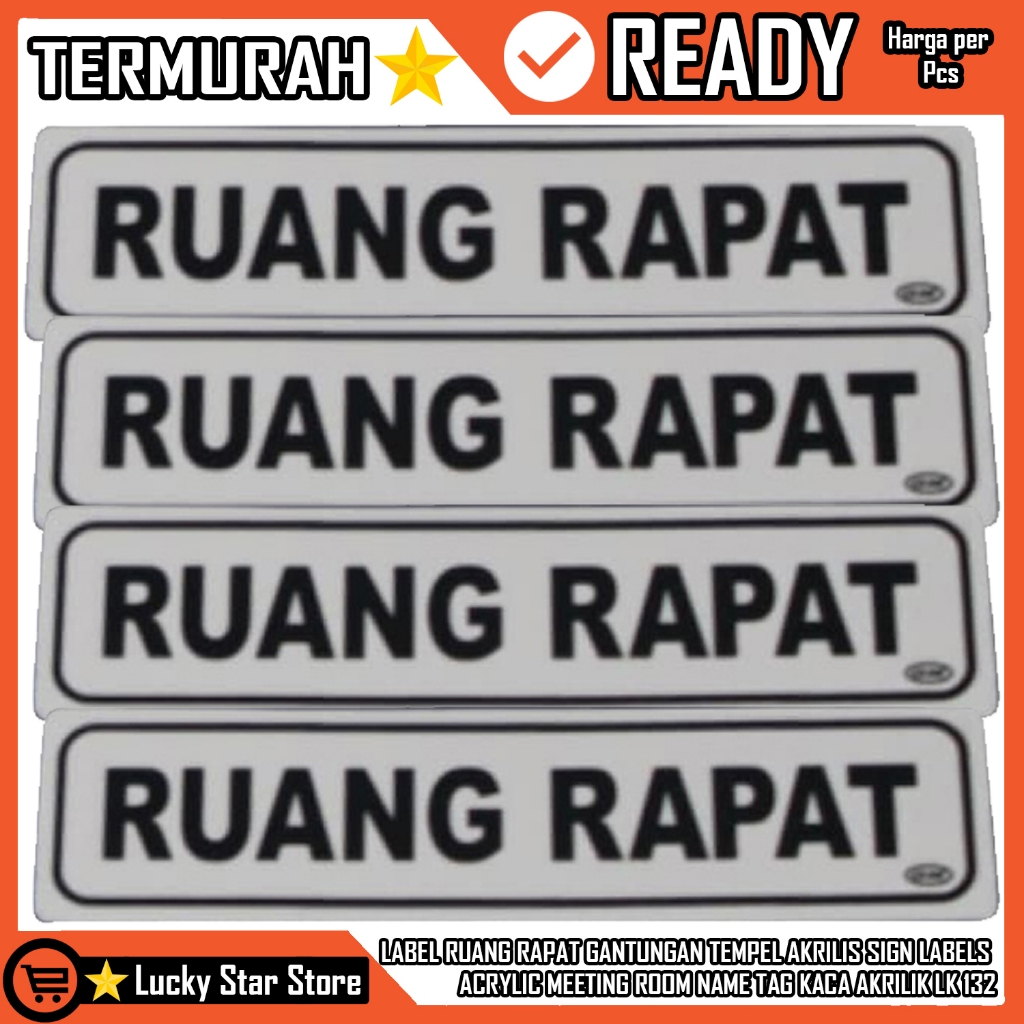 Jual LABEL AKRILIC RUANG RAPAT TEMPEL AKRILIK SIGN ACRYLIC GANTUNGAN ...