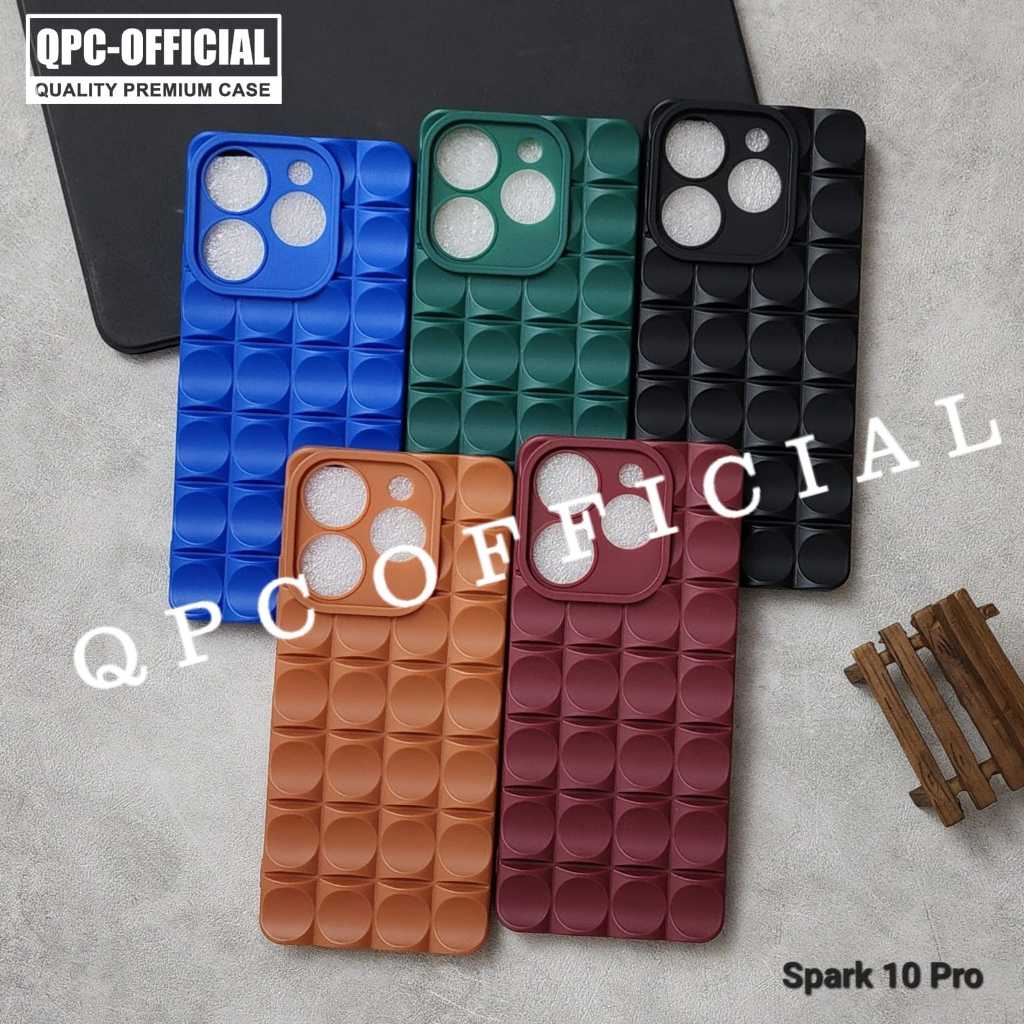 Jual Tecno Spark 10 Pro Case Macaron Warna Motif Finger Grip 3d Cubic