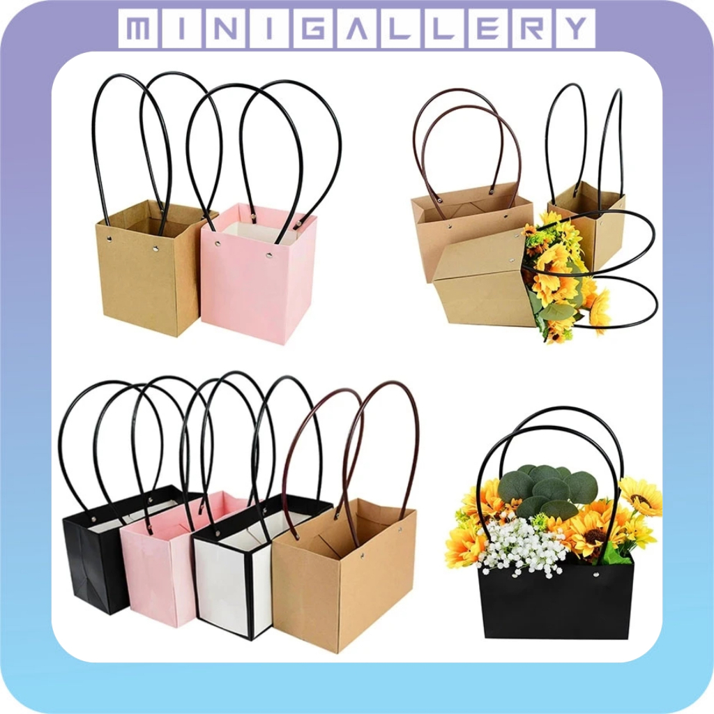Jual Flower Packing Paper Bag Gift Box Tas Bouquet Flower Handbag ...