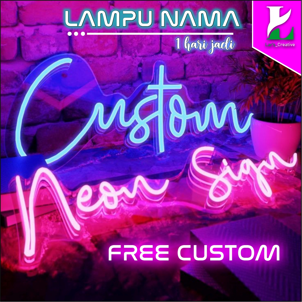 Jual NEONSIGN CUSTOM LAMPU LED HURUF/NAMA CUTTING AKRILIK LAMPU HIAS ...