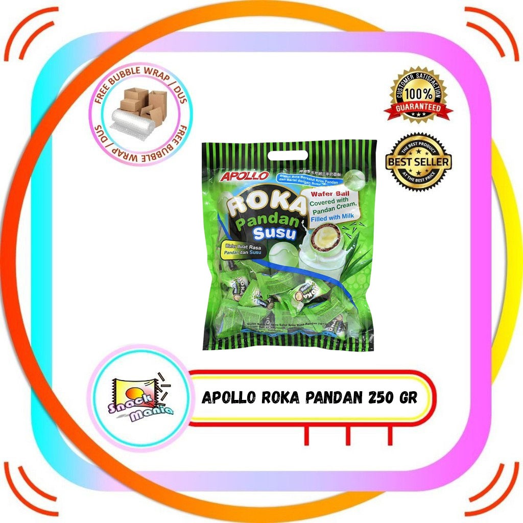 Jual Apollo Roka Coklat Pandan Susu Wafer Choco Ball ~ 250 gr Cokelat ...