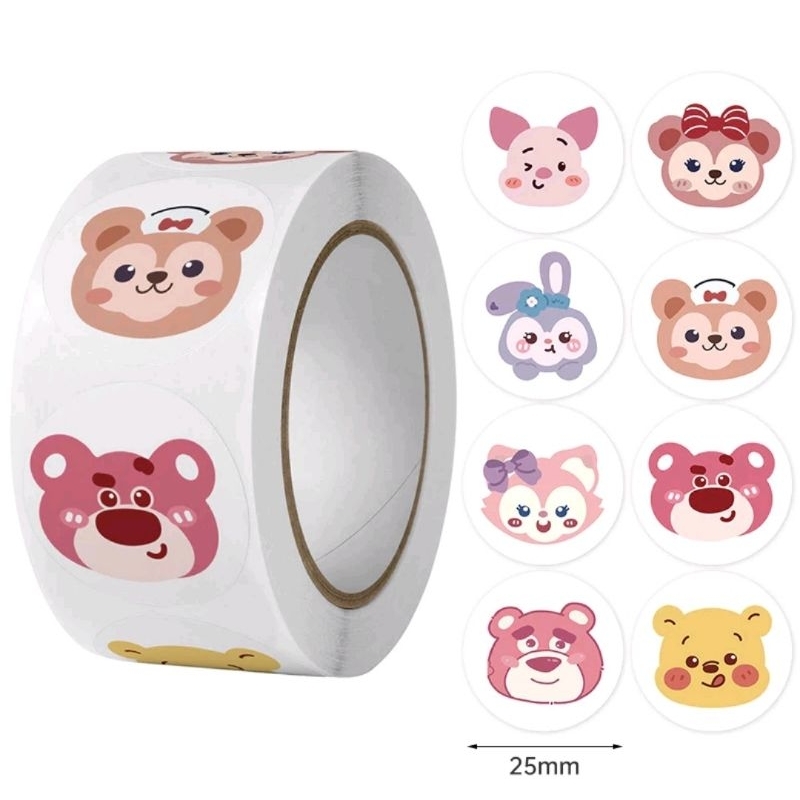 Jual Sticker Lucu Gambar Kartun Lotso Stiker Lotso 2.5cm 500pcs ...