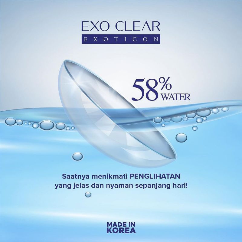 Jual SOFTLENS BENING MINUS X2 EXO CLEAR Dia. 14.2mm ( -0.50 s/d -10.00 ...