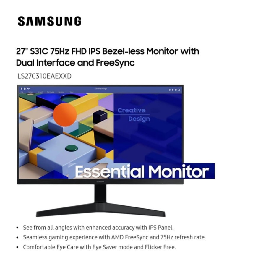 Jual Monitor LED SAMSUNG S27C310/ LS27C310 - IPS Full HD 27" | Shopee ...