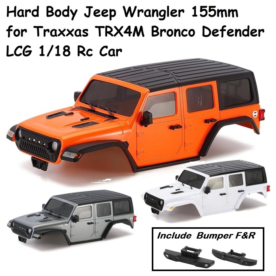 Jual Hard Body Jeep Wrangler 155mm Traxxas TRX4M Bronco Defender LCG 1/ ...