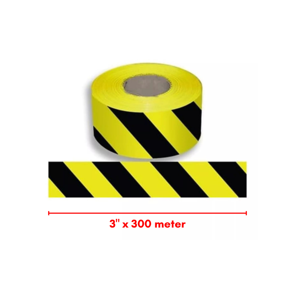 Jual Police Line Hitam Kuning Tanpa Lem 2" x 300 Meter High Quality / Garis Polisi Merah Putih ...