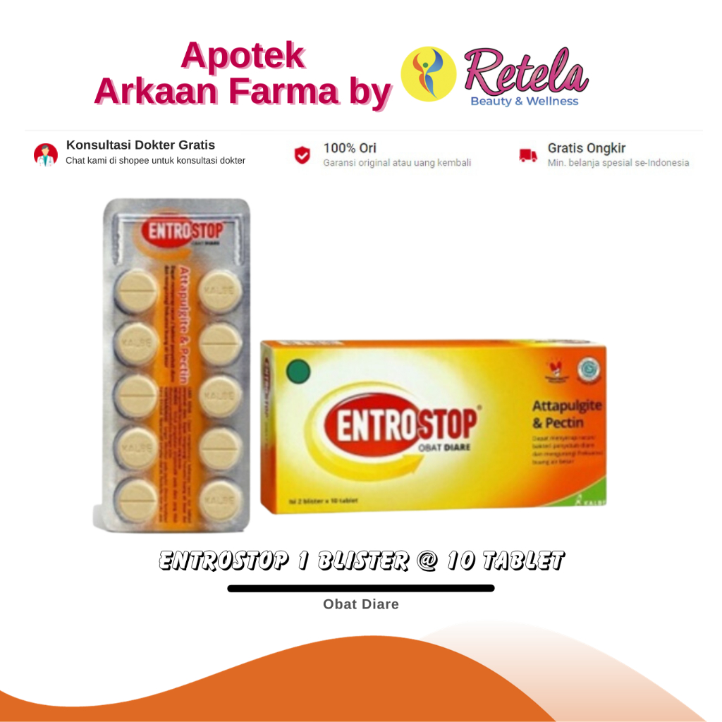 Jual Entrostop 1 Blister @ 10 Tablet / Obat Diare | Shopee Indonesia