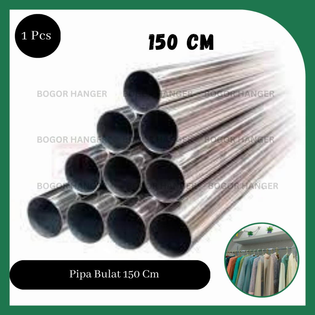 Jual (PER 1 PCS) Pipa Bulat Stainless Steel 1" x 150 cm | Gantungan ...