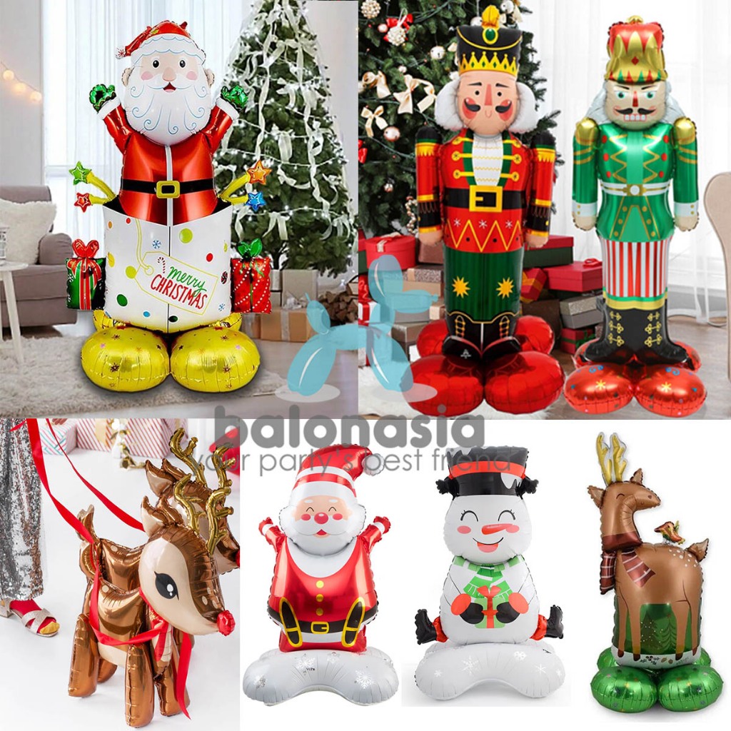 Jual Balon foil merry christmas tree 3D pohon natal nutcracker santa ...