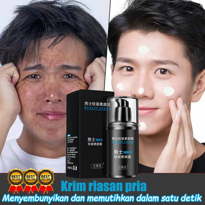 Jual Krim BB Ringan Make Up Pria Foundation Wajah Pria pemutih wajah ...