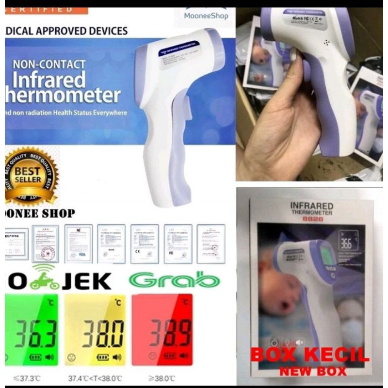 Jual Termometer Digital Akurat Alat Ukur Suhu Termogun Infra Red ...