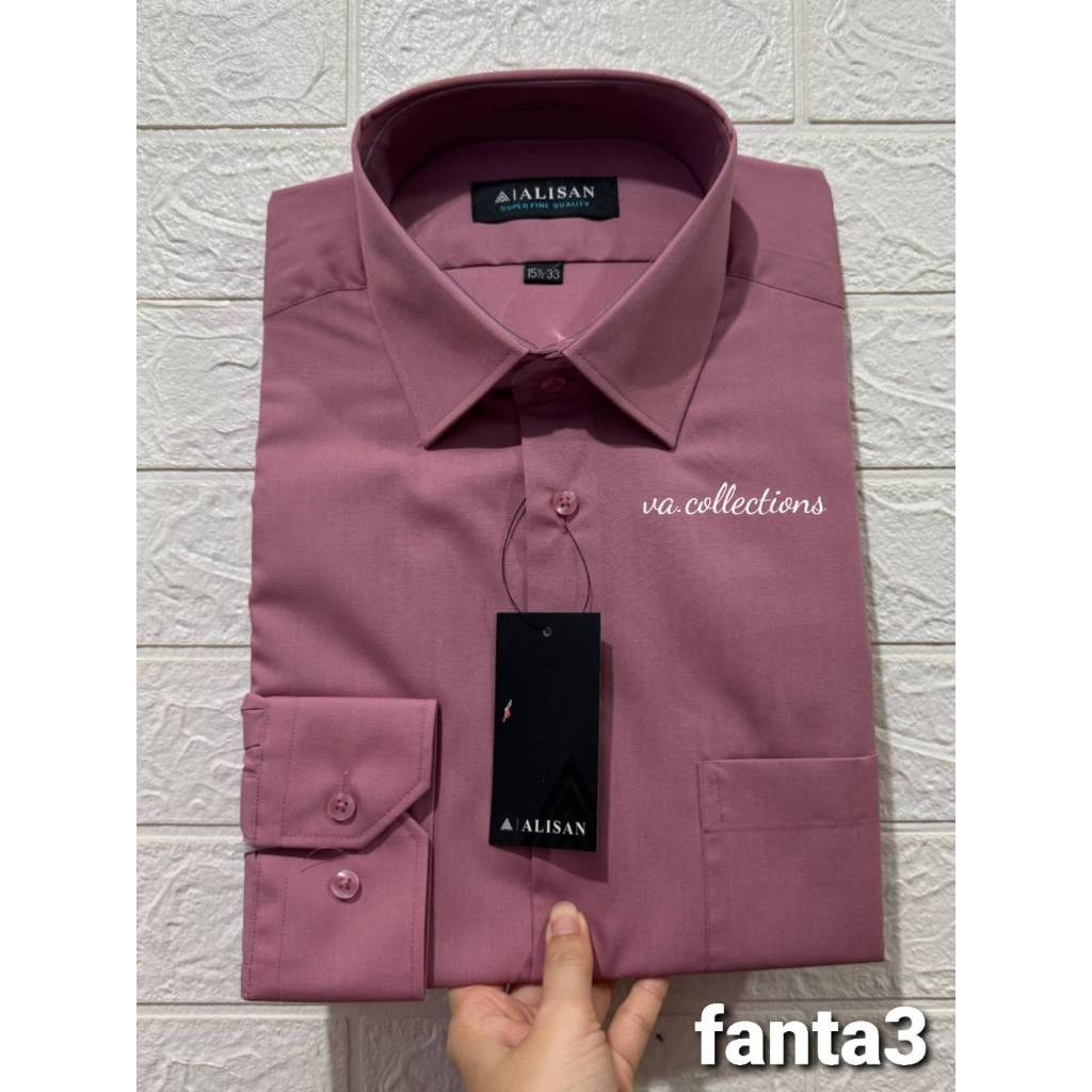 Jual ALISAN REGULAR - KEMEJA POLOS LENGAN PANJANG PRIA PINK FANTA ...