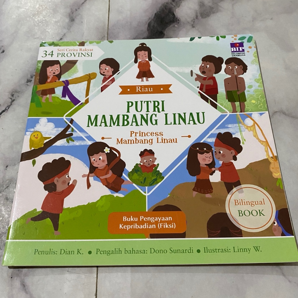 Jual seri 34 provinsi riau putri mambang linau buku cerita anak bahasa ...