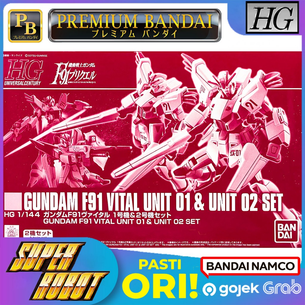 Jual 𝗕𝗔𝗡𝗗𝗔𝗜 HG Gundam F91 Vital Unit 01 & 02 Set - HGUC P-BANDAI Limited | Shopee Indonesia