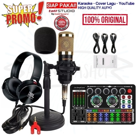 Jual GRATIS Headphone Paket Rekaman Mic Condenser BM800 + Stand Meja ...