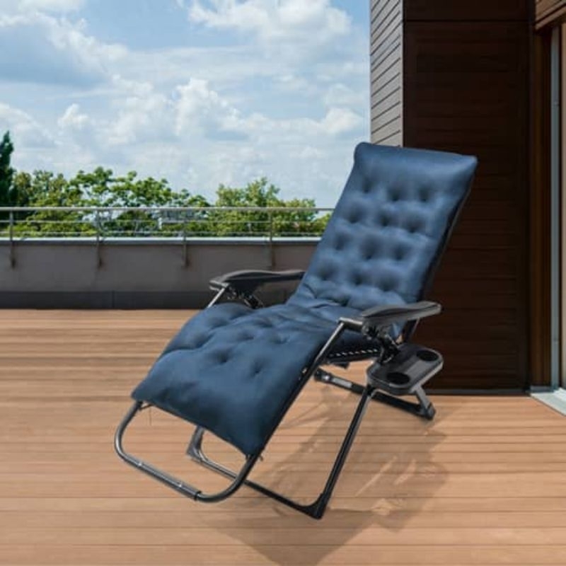 Jual Soleil Kursi Recliner Zero Gravity Dengan Bantal - Biru | Shopee ...