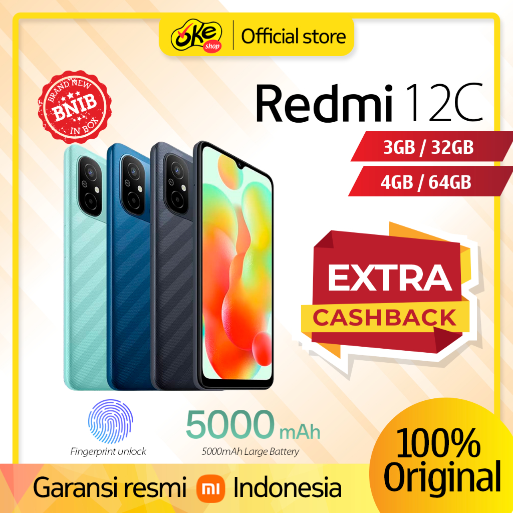 Jual Xiaomi Redmi 12C Smartphone (4GB / 128GB) Garansi Resmi | Shopee Indonesia