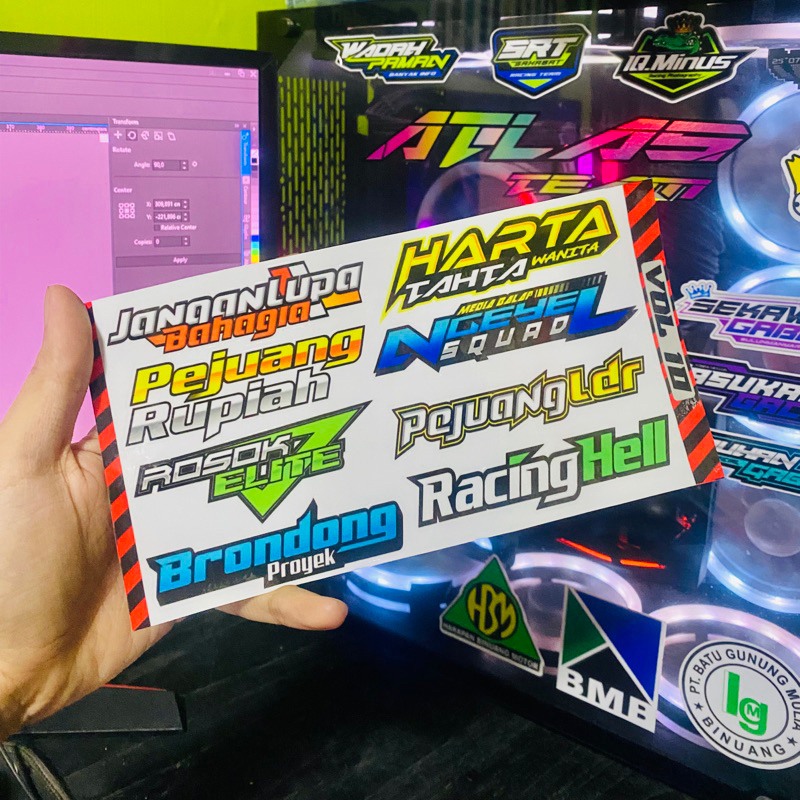 Jual Stiker/sticker VOL10 Viral Kata Racing Keren | Shopee Indonesia
