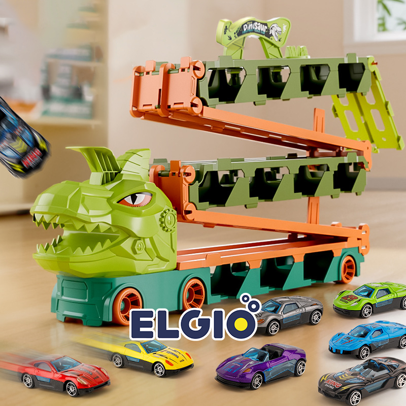 Jual Mobil Truk Dinosaurus dengan Trek 2 Meter Ejection Racing Track ...