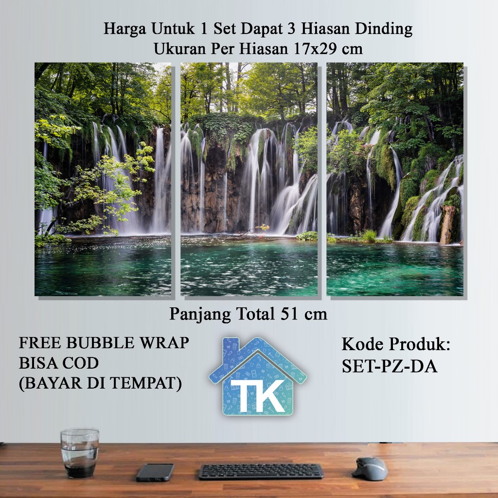 Jual Hiasan Dinding Puzzle Tema Pemandangan Danau Air Terjun Sudah ...