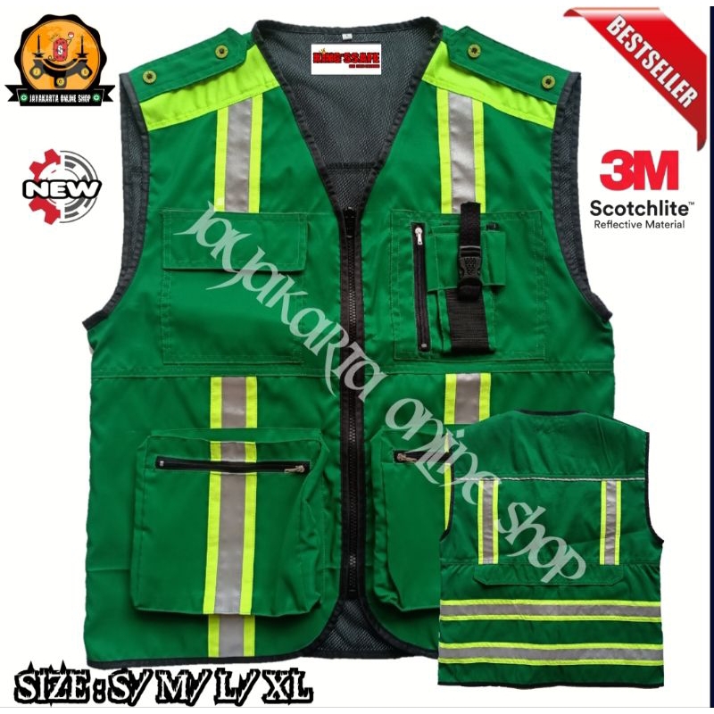 Jual ROMPI SAFETY 3M SCOTLITE HIJAU TASLAN WATERPROOF-ROMPI SAFETY ...