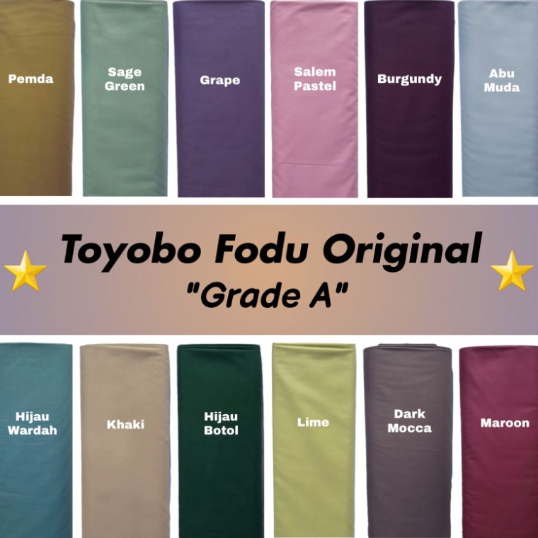 Jual Baru!! [ORIGINAL] Kain toyobo fodu premium bahan toyobo fodu grade ...