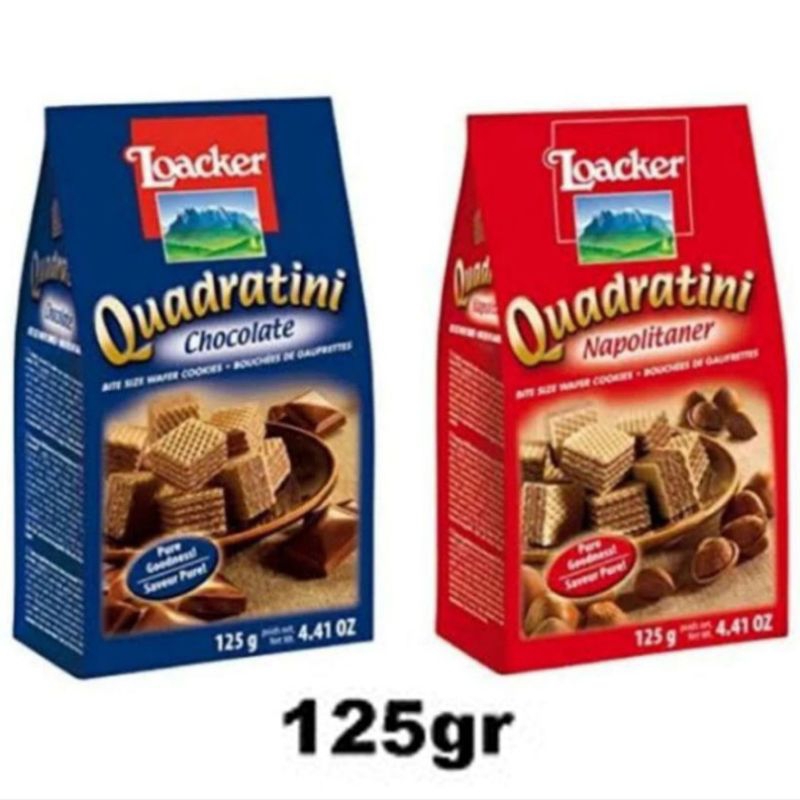 Jual Loacker Quadratini Wafer Cookies 125g Biskuit Wafer Loacker ...