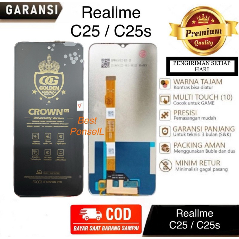 Jual Lcd Touchscreen REALME C25 / C25s Fullset ORIGINAL CROWN Meeto ...