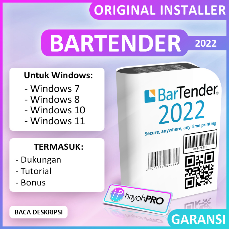Jual BarTender Enterprise 2022 R7 - Software/Program/Aplikasi Untuk Membuat, Design & Cetak ...