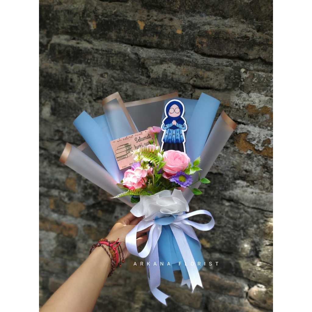 Jual Buket Bunga Hari Guru/Buket Ultah/Buket custom | Shopee Indonesia