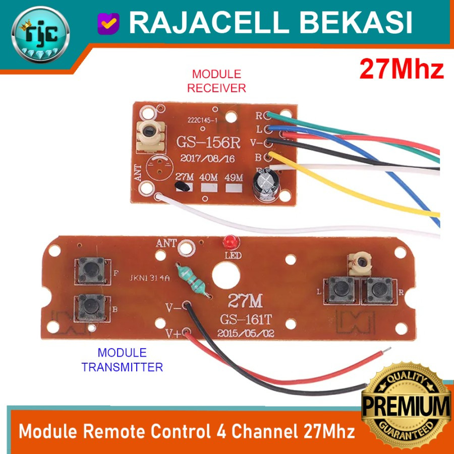 Jual Module PCB Mainan RC Remot Kontrol Universal 27Mhz 4CH GS-161T GS-156R | Shopee Indonesia
