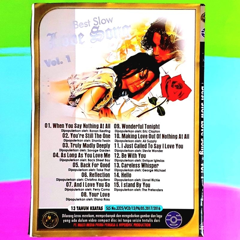 Jual KASET ORIGINAL VCD LAGU KARAOKE POP BARAT LOVE SONG-KASET DVD LAGU BARAT-KASET DVD LAGU ...