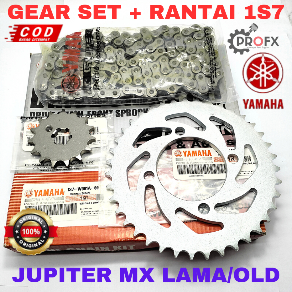 Jual GEAR RANTAI SET JUPITER MX LAMA / OLD YAMAHA 1S7 KUALITAS 0RIGINAL ...