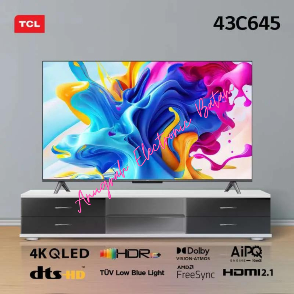 Jual TCL 43C645 QLED 4K UHD Smart Google TV w/ Dolby Vision & Atmos 43 ...