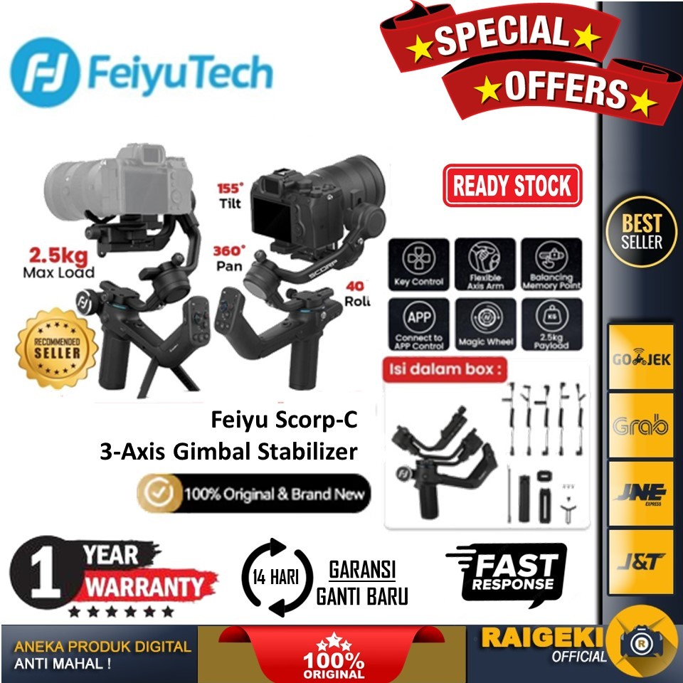 Jual Feiyu Scorp-C 3-Axis Gimbal Stabilizer | Feiyu Scorp C | Shopee Indonesia