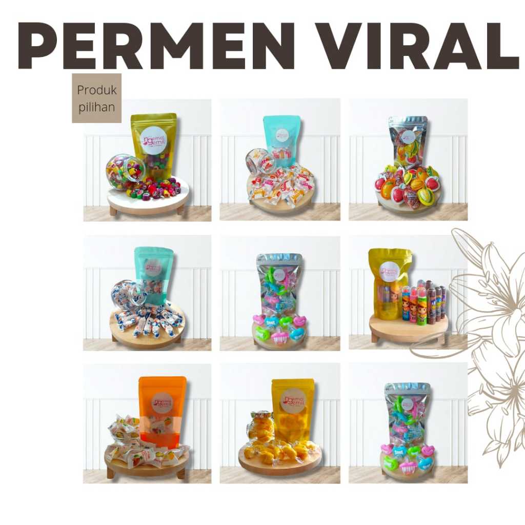 Jual Permen Viral Aneka Bentuk Rasa Enak Manis Asam Asin Kemasan Pouch ...