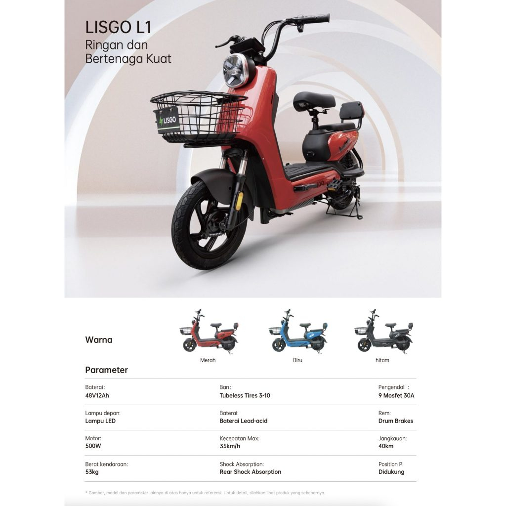 Jual LISGO SEPEDA LISTRIK SMART ELECTRIC SCOOTER L1 | Shopee Indonesia