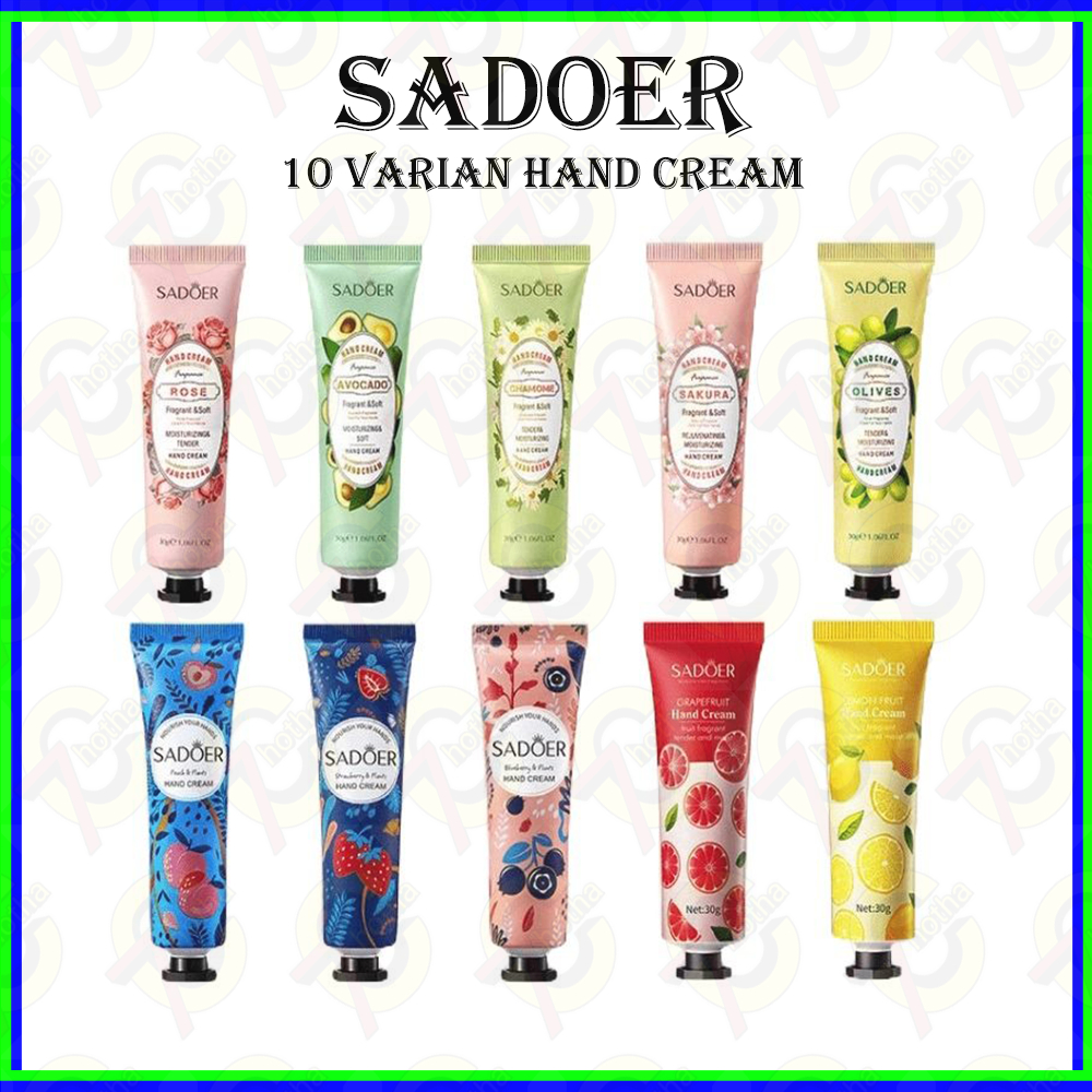 Jual 【7C】SADOER Hand Cream Krim Tangan Moisturizing Soft Fruit Lotion Harum Handcream Murah 30gr ...