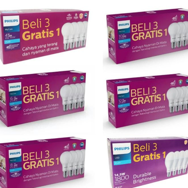 Jual PHILIPS MULTIPACK MYCARE LEDBULB | Shopee Indonesia
