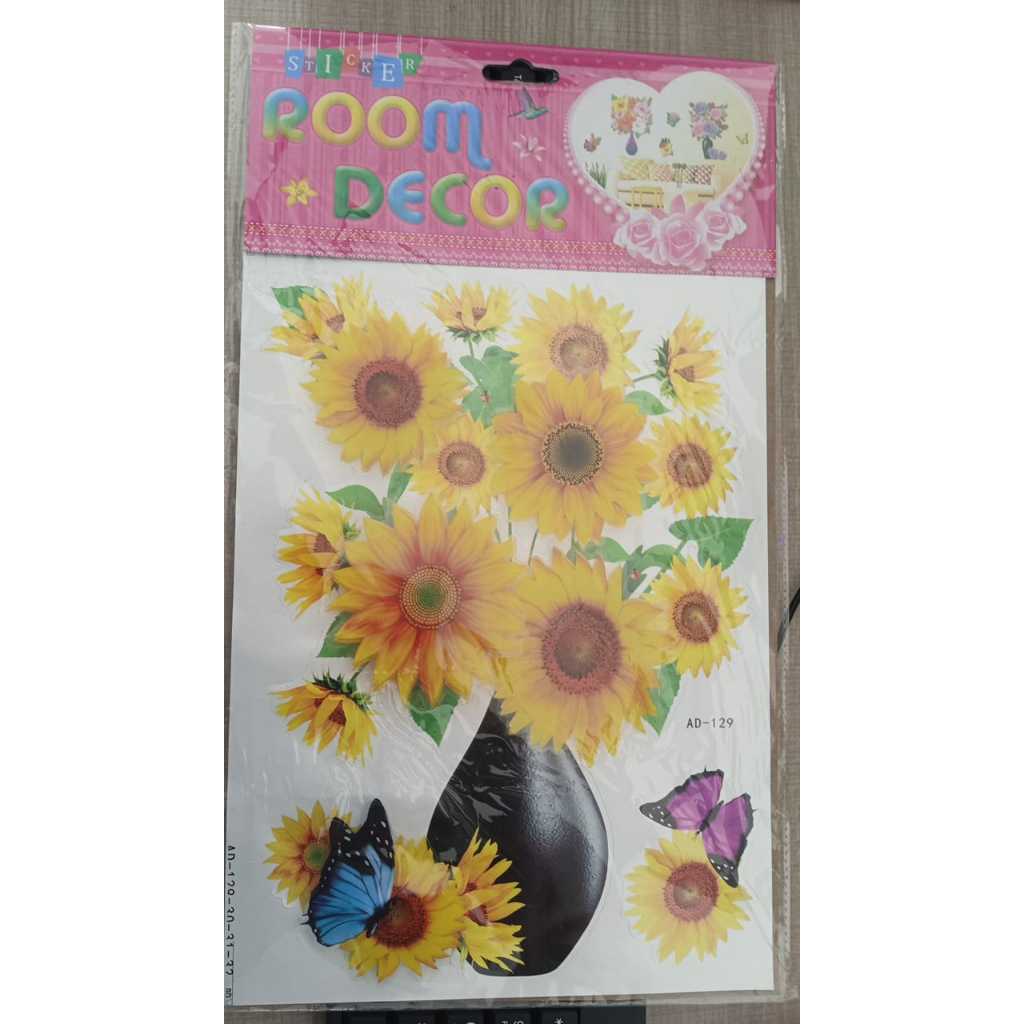 Jual STIKER DINDING/WALL STICKER Bunga 8D - Stiker dekorasi ruangan ...